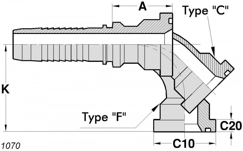 BRIDE SAE J518 6000 PSI - Berflex - Composants hydrauliques