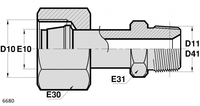 MÂLE BRIGGS - Berflex - Composants hydrauliques