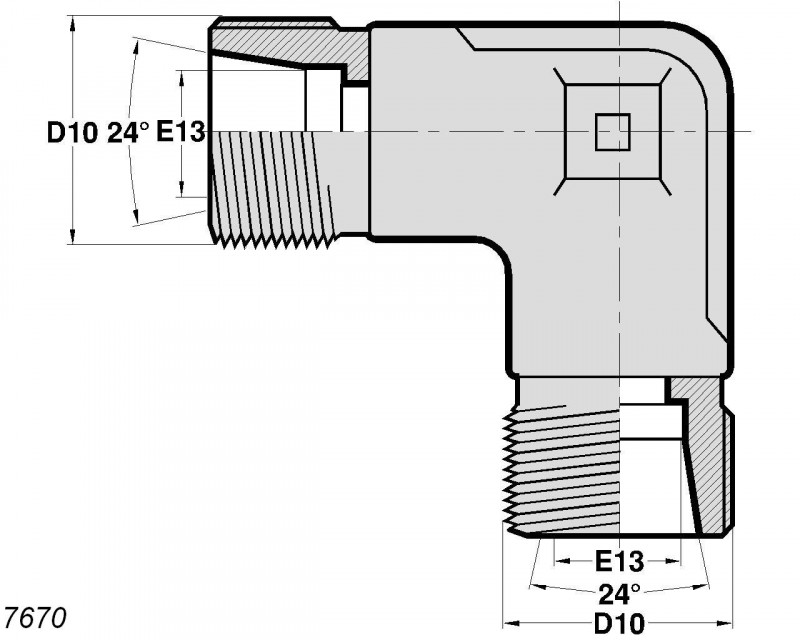 MÂLE POUR TUBE CÔNE 24° - Berflex - Composants hydrauliques